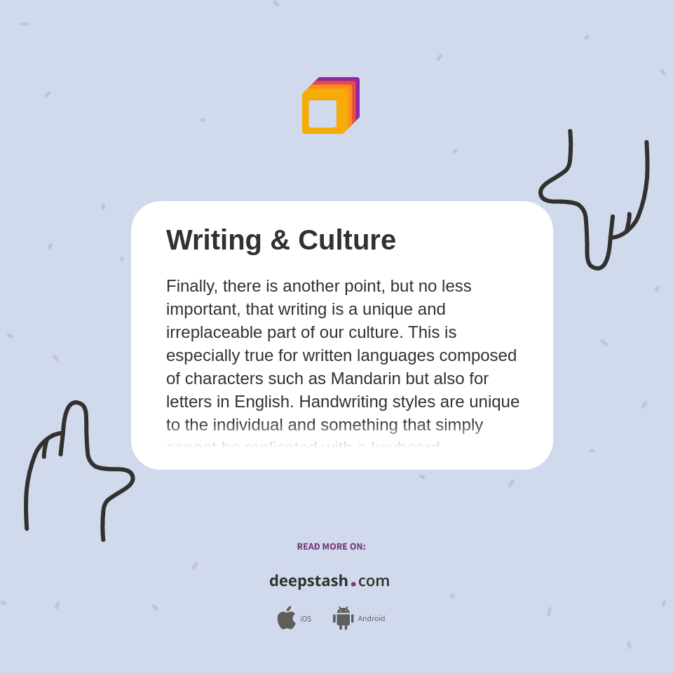 Writing & Culture - Deepstash