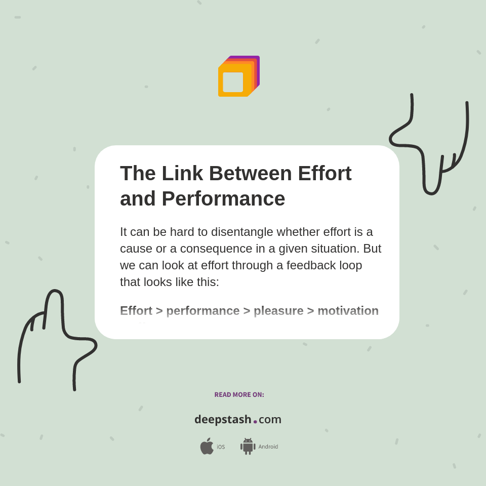 The Link Between Effort and Performance - Deepstash