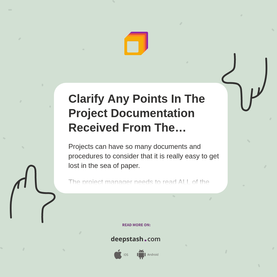 Clarify Any Points In The Project Documentation Received From The ...