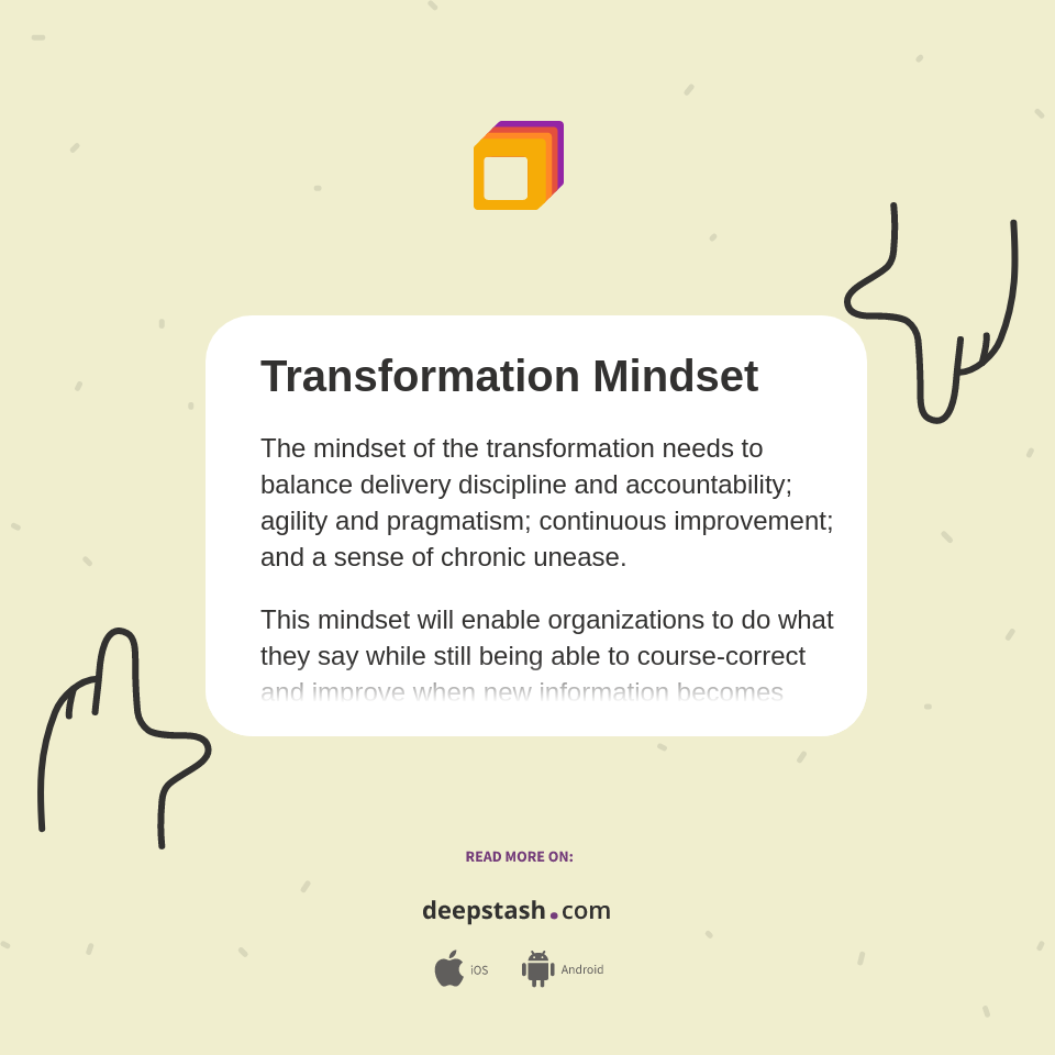 Transformation Mindset - Deepstash
