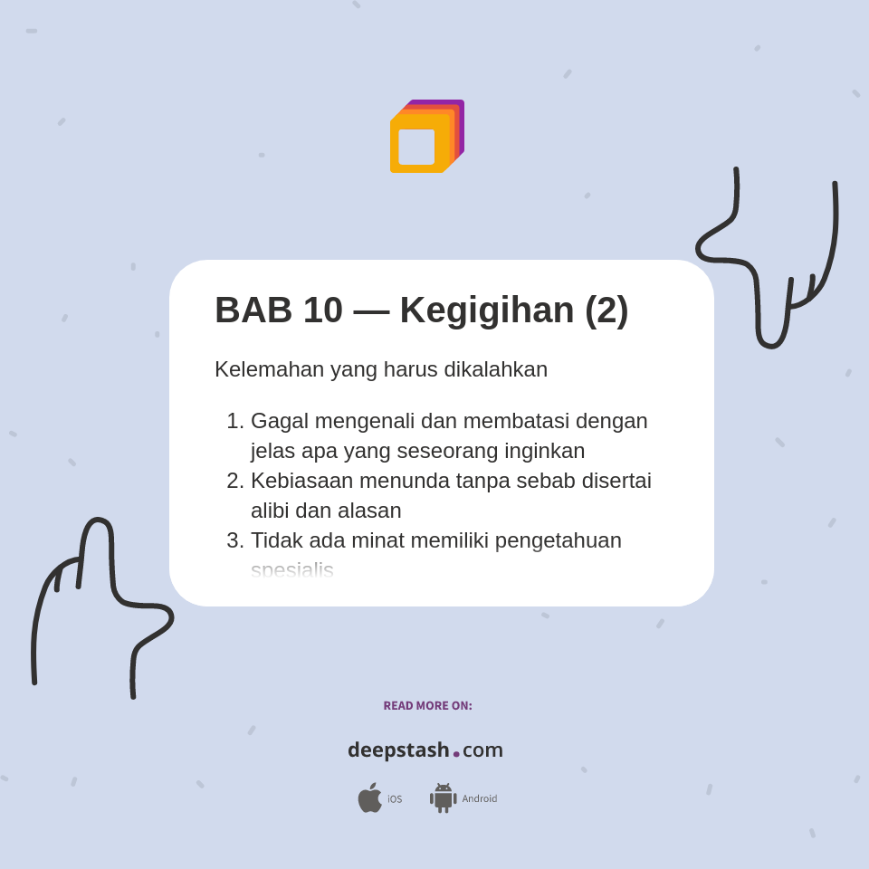 BAB 10 — Kegigihan (2) - Deepstash