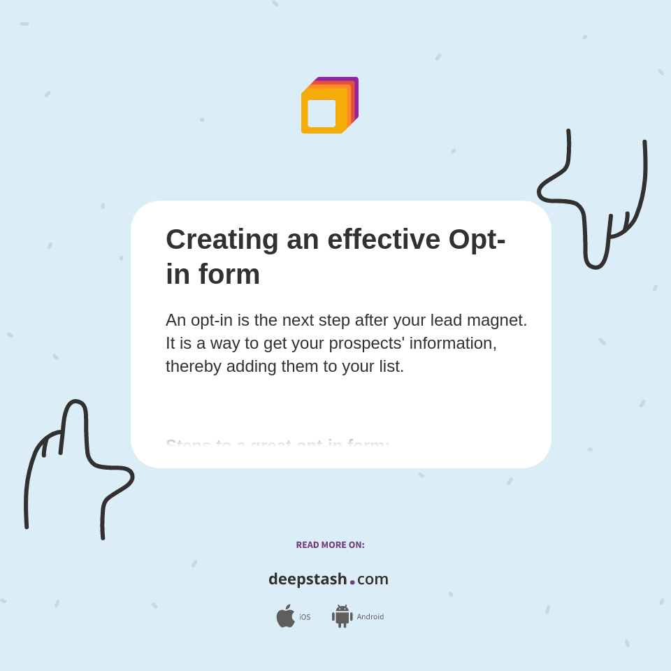Creating an effective Opt-in form - Deepstash