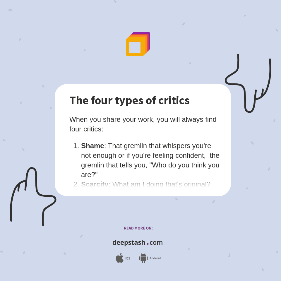 The four types of critics - Deepstash