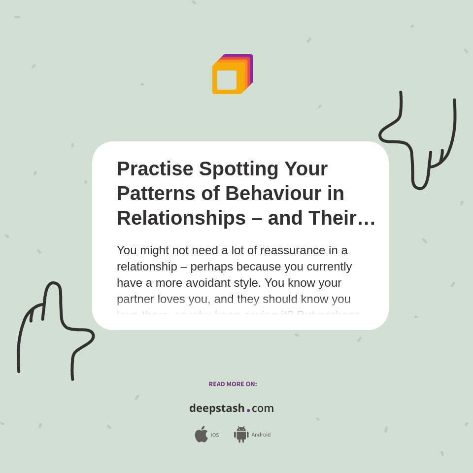 Practise Spotting Your Patterns of Behaviour in Relationships – and ...