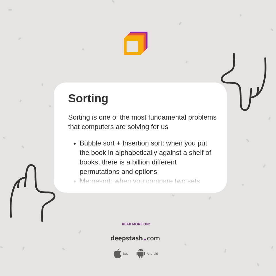 Sorting - Deepstash