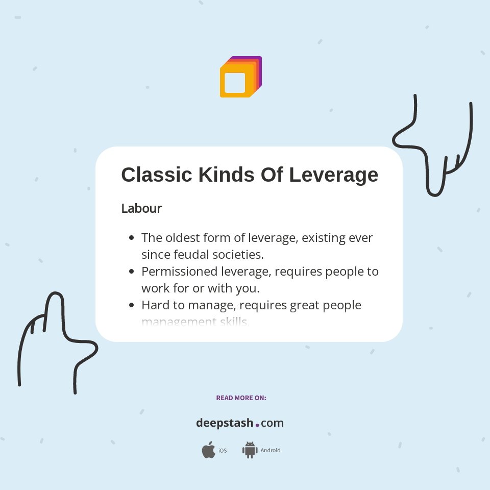 Classic Kinds Of Leverage - Deepstash