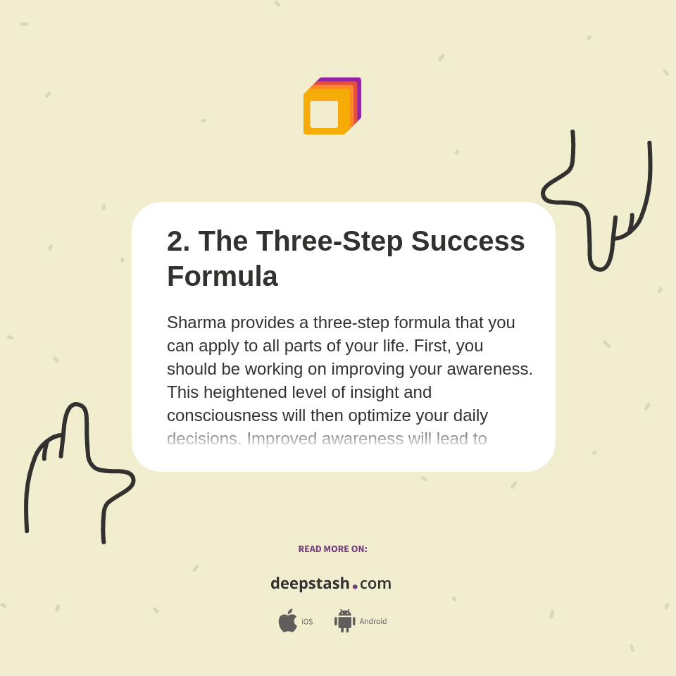 2. The Three-Step Success Formula - Deepstash