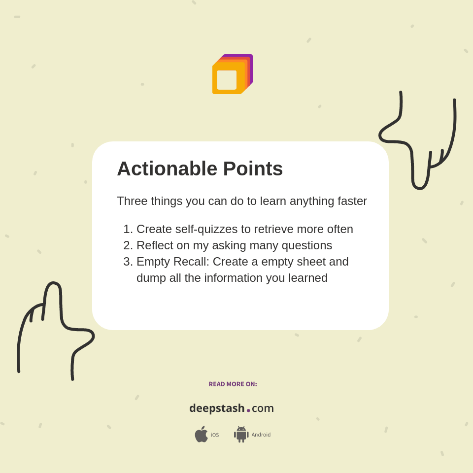 Actionable Points - Deepstash