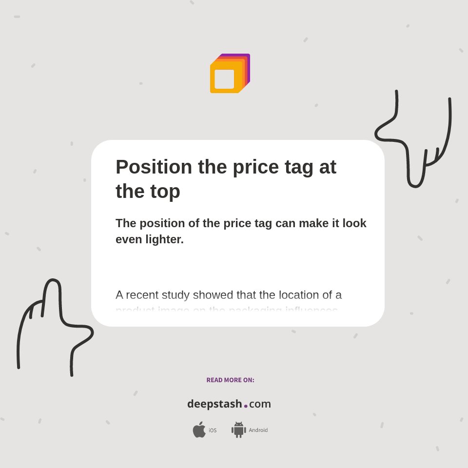 Position the price tag at the top - Deepstash
