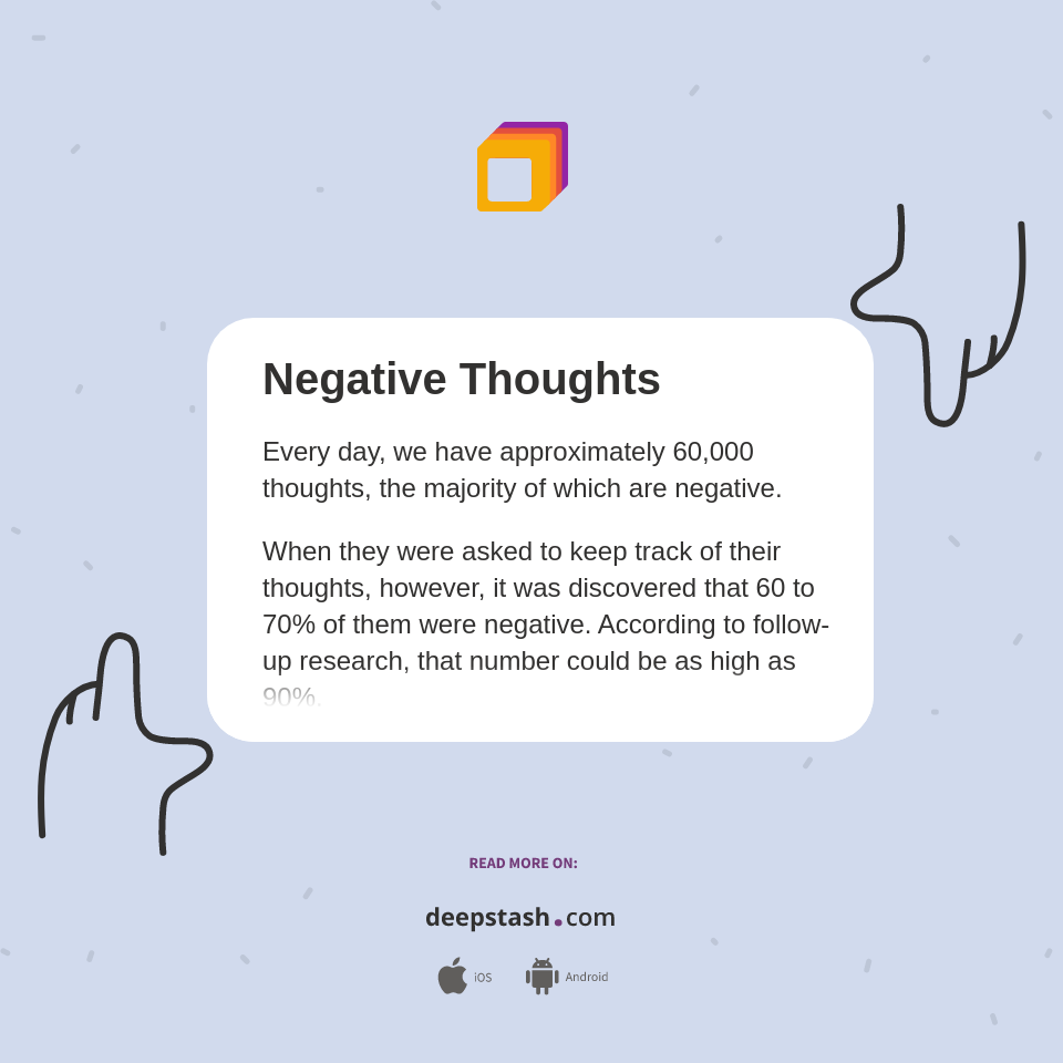 Negative Thoughts - Deepstash