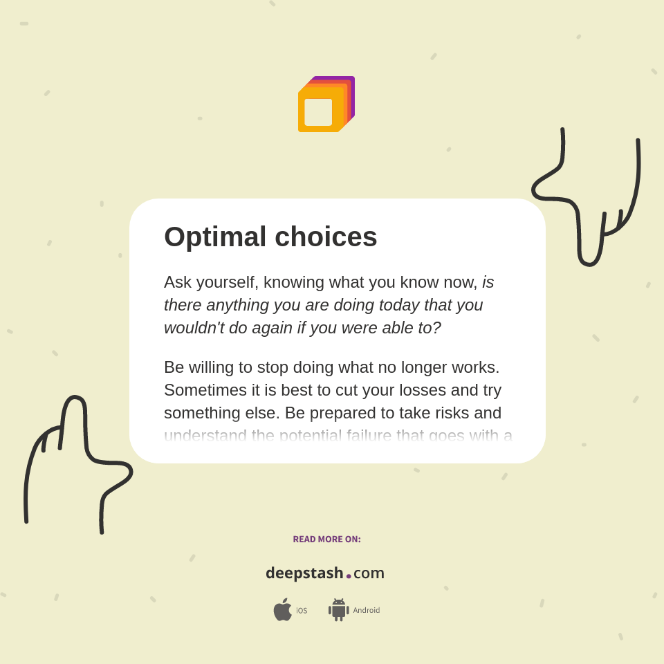 Optimal choices - Deepstash