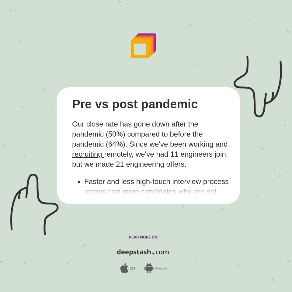 Pre vs post pandemic - Deepstash