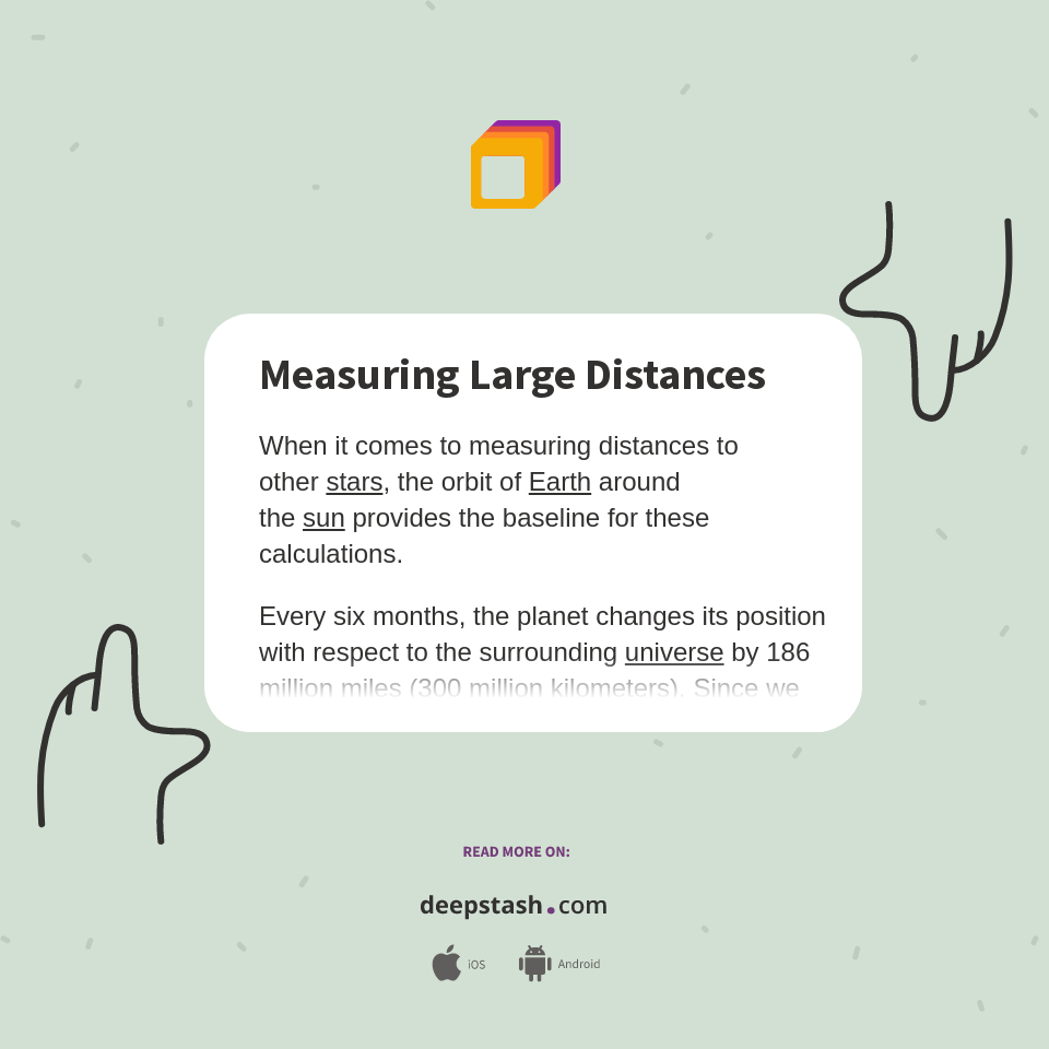 Measuring Large Distances - Deepstash