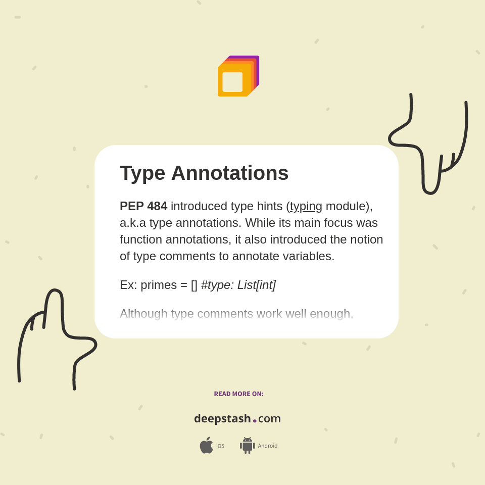 Type Annotations Deepstash 