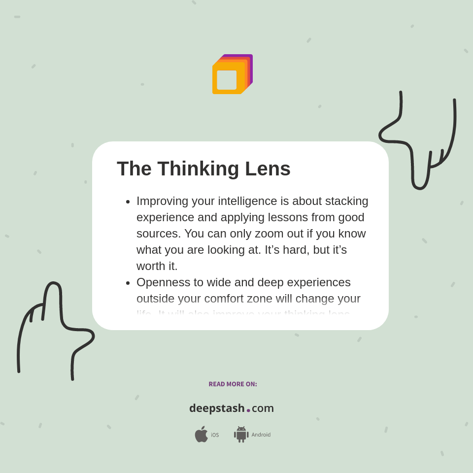 The Thinking Lens - Deepstash