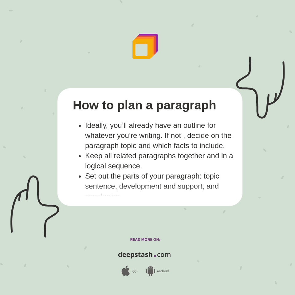 How to plan a paragraph - Deepstash