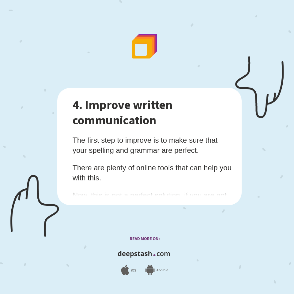 4. Improve written communication - Deepstash