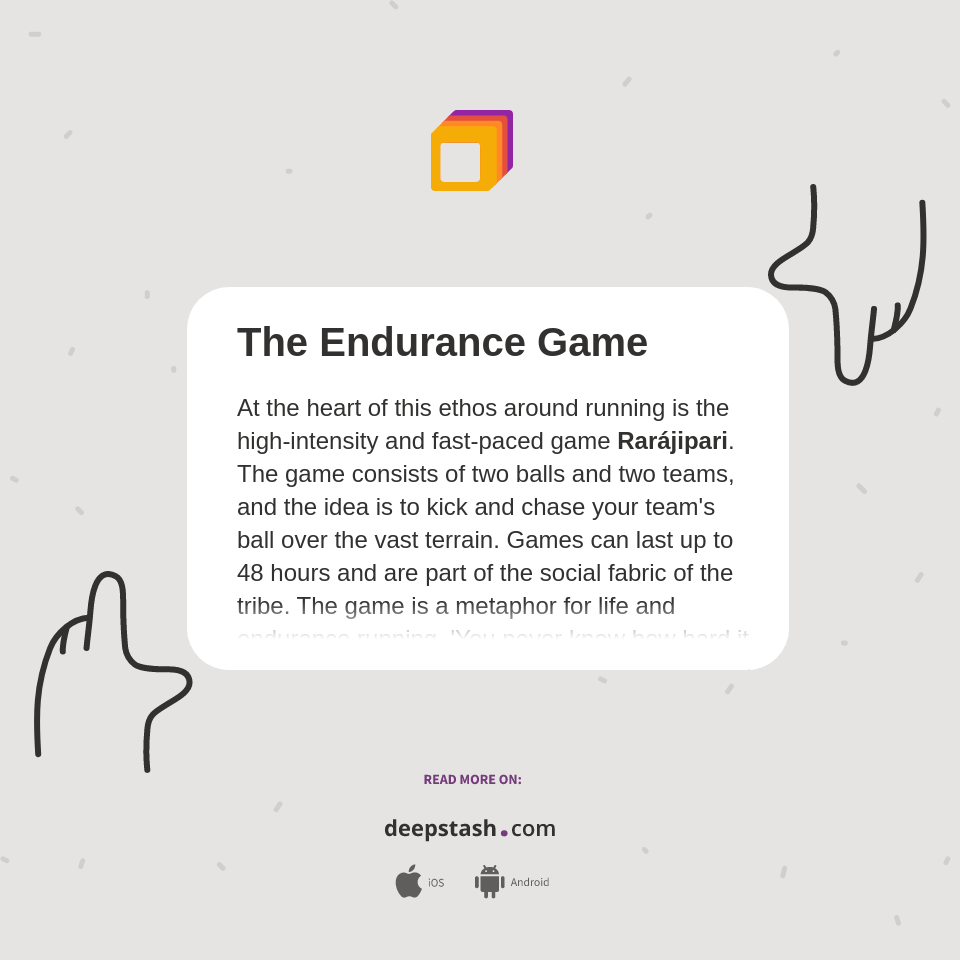 The Endurance Game - Deepstash
