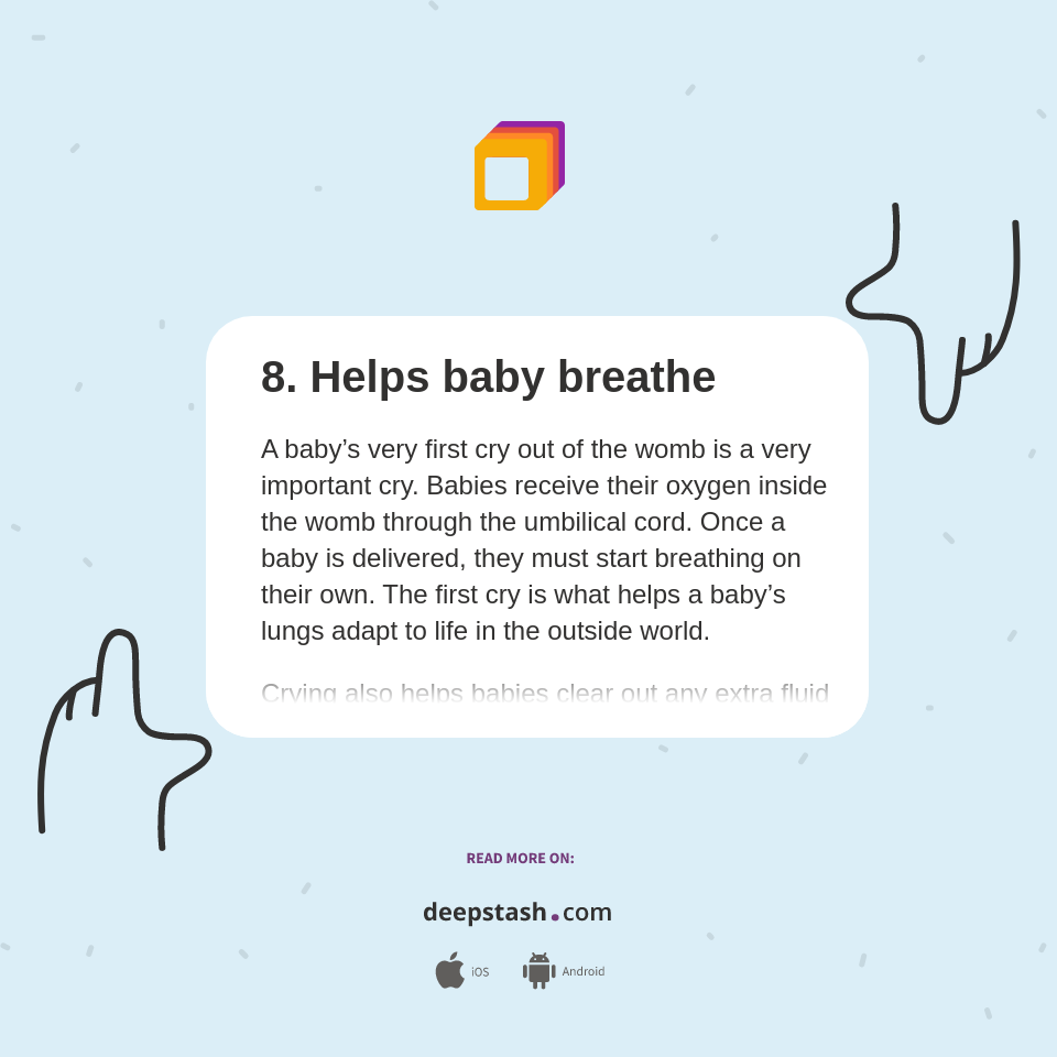 8. Helps baby breathe - Deepstash