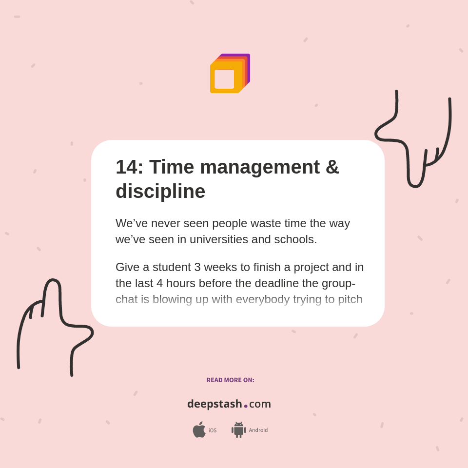 14: Time management & discipline - Deepstash