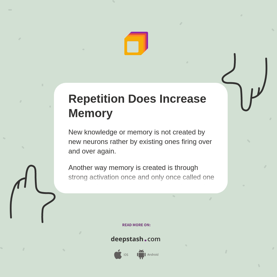Repetition Does Increase Memory - Deepstash