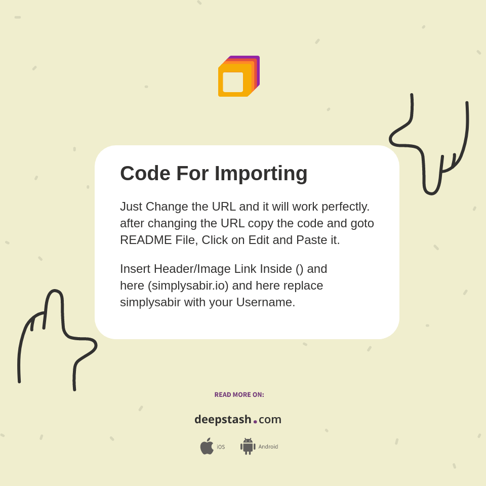 Code For Importing - Deepstash