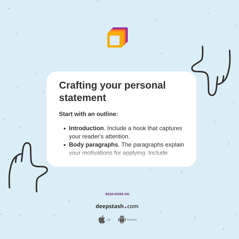 Crafting your personal statement - Deepstash