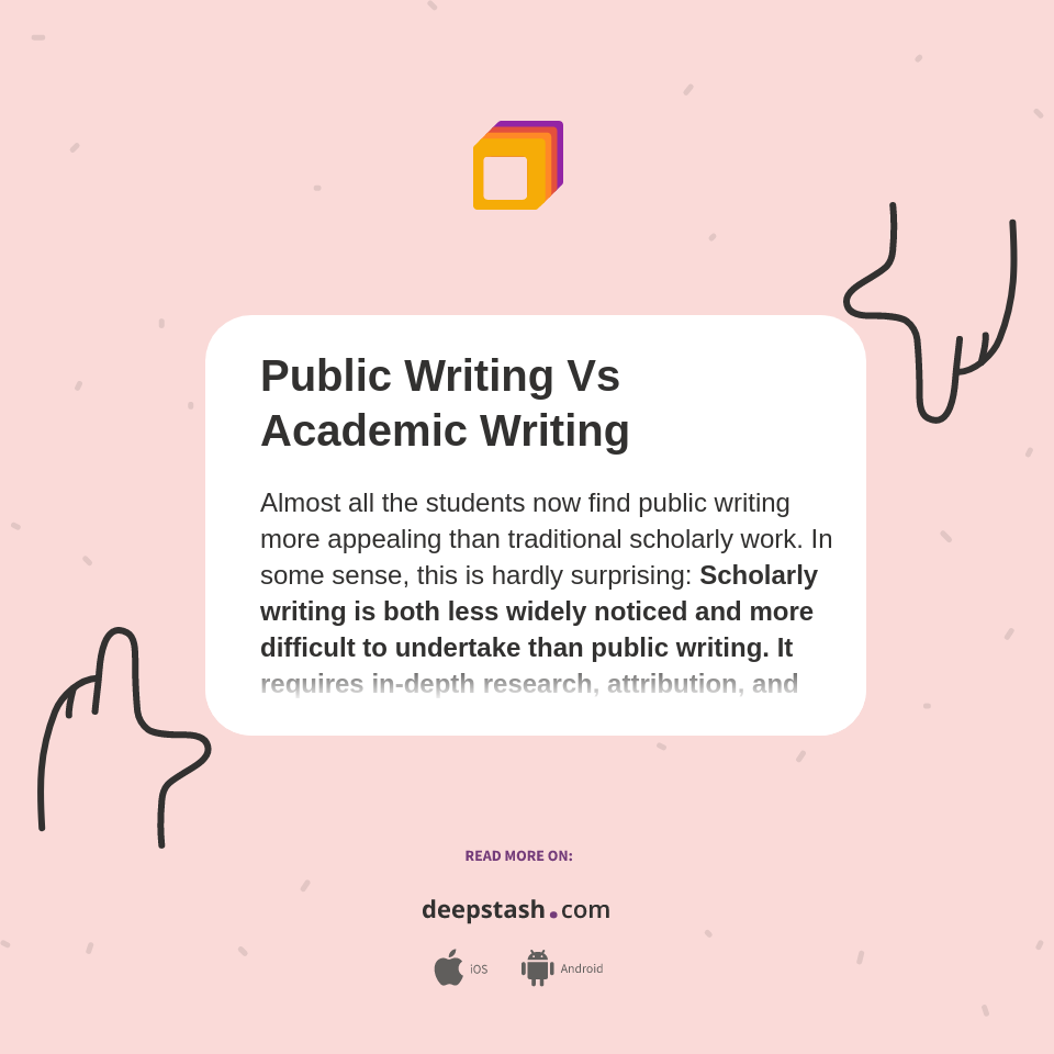 Public Writing Vs Academic Writing - Deepstash