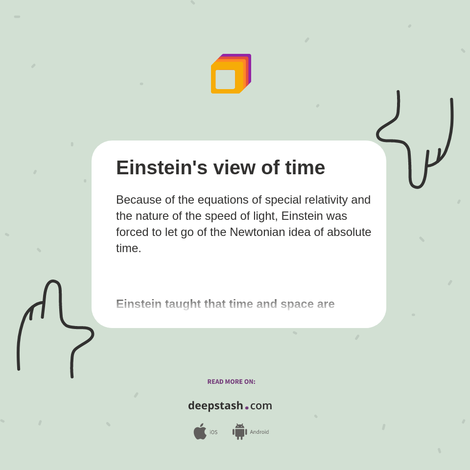 Einstein's view of time - Deepstash