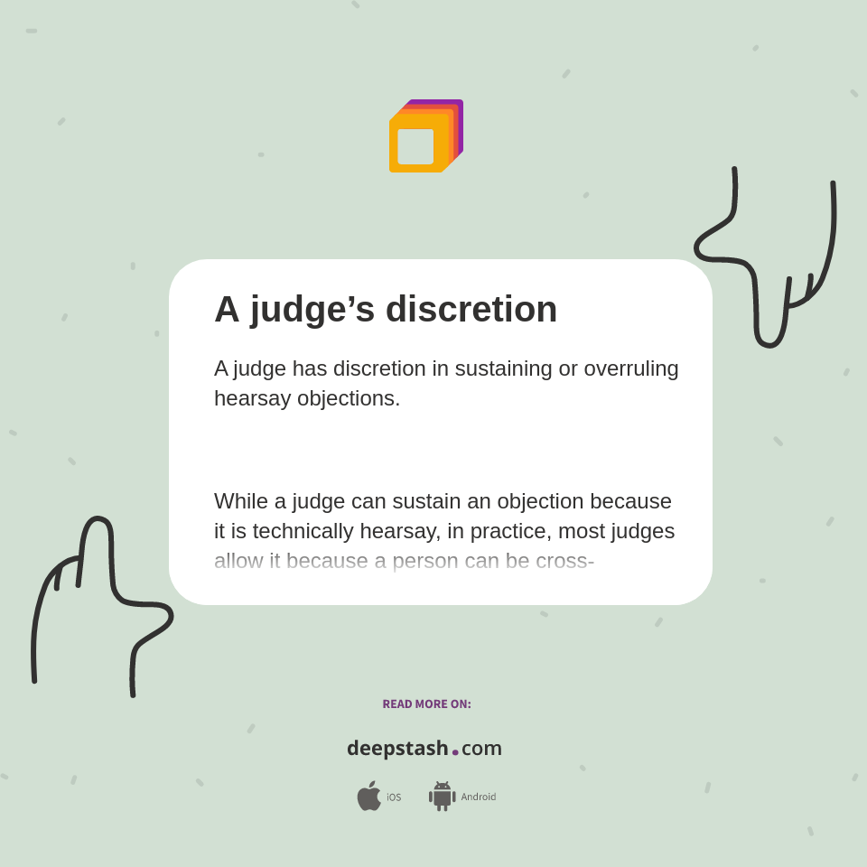 A judge’s discretion - Deepstash
