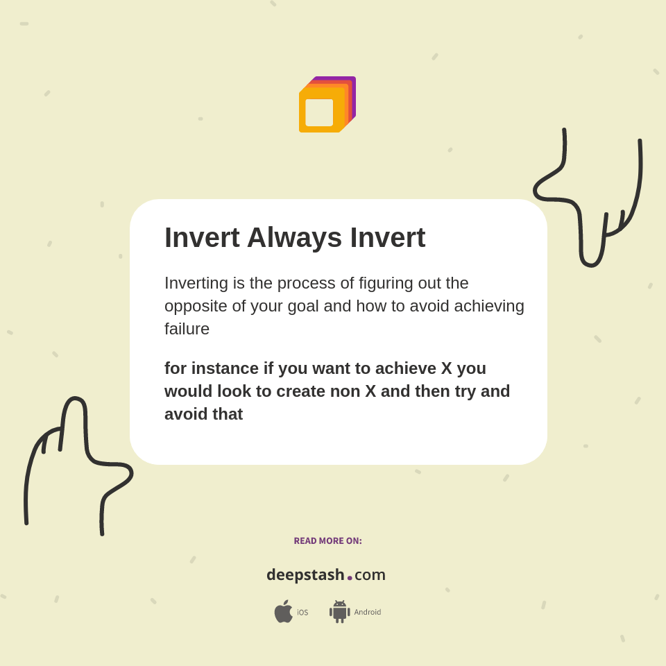 Invert Always Invert - Deepstash