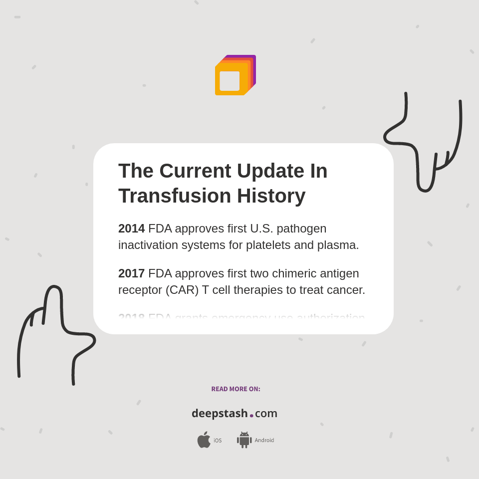 The Current Update In Transfusion History - Deepstash