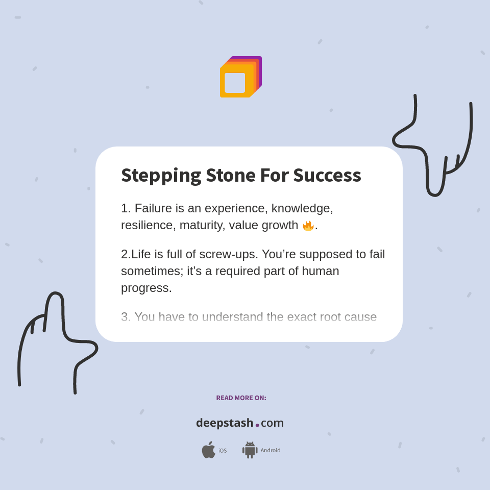 Stepping Stone For Success - Deepstash