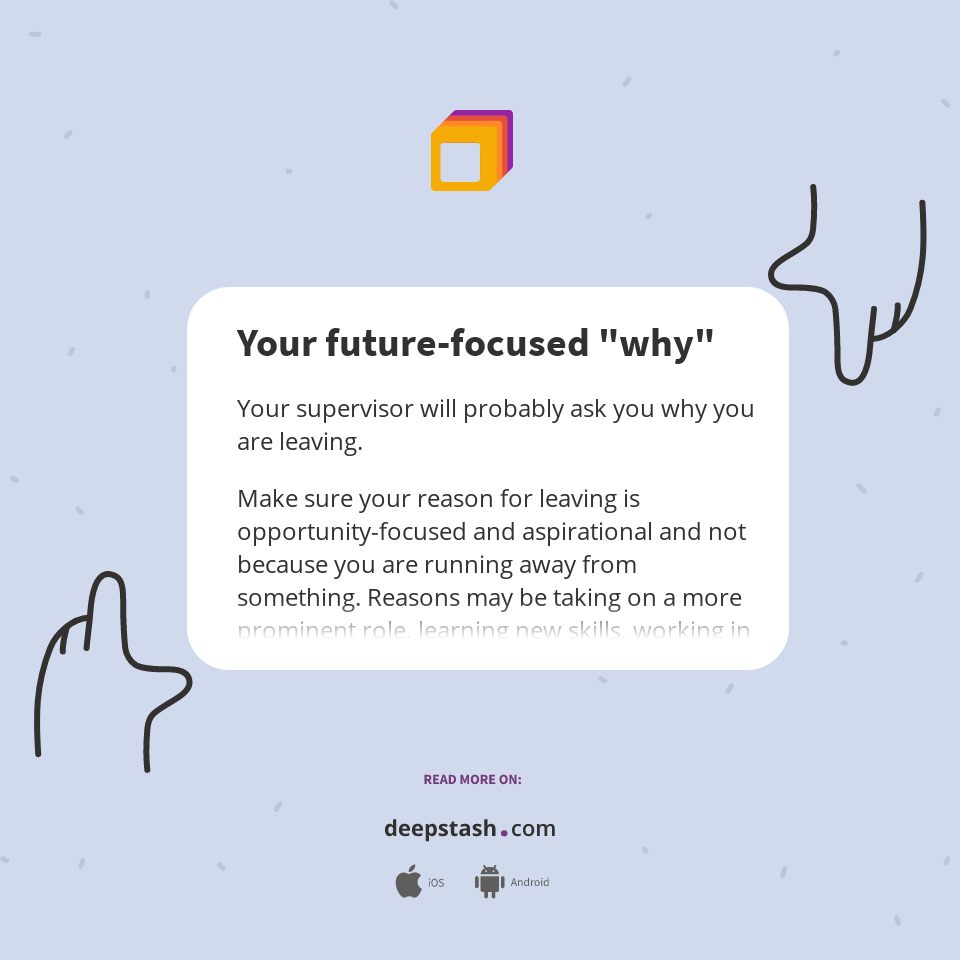 Your future-focused "why" - Deepstash