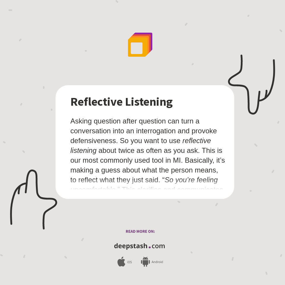 Reflective Listening - Deepstash