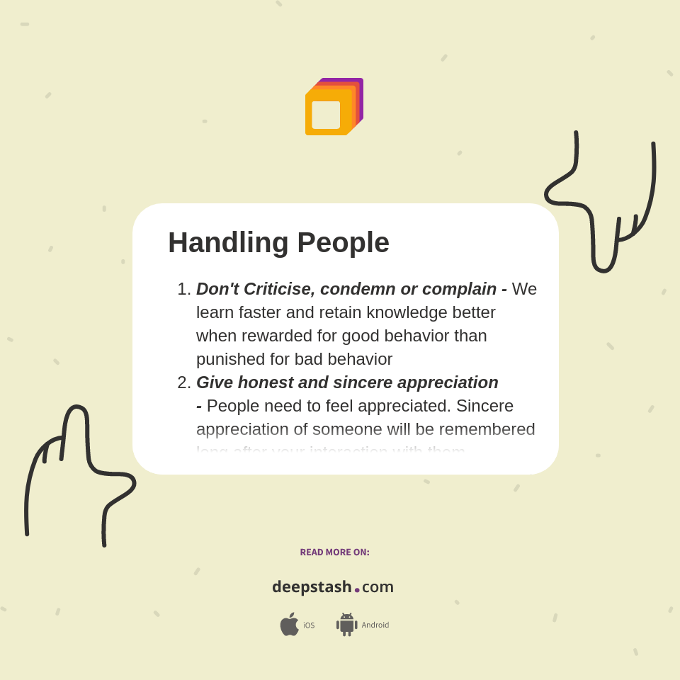 Handling People - Deepstash