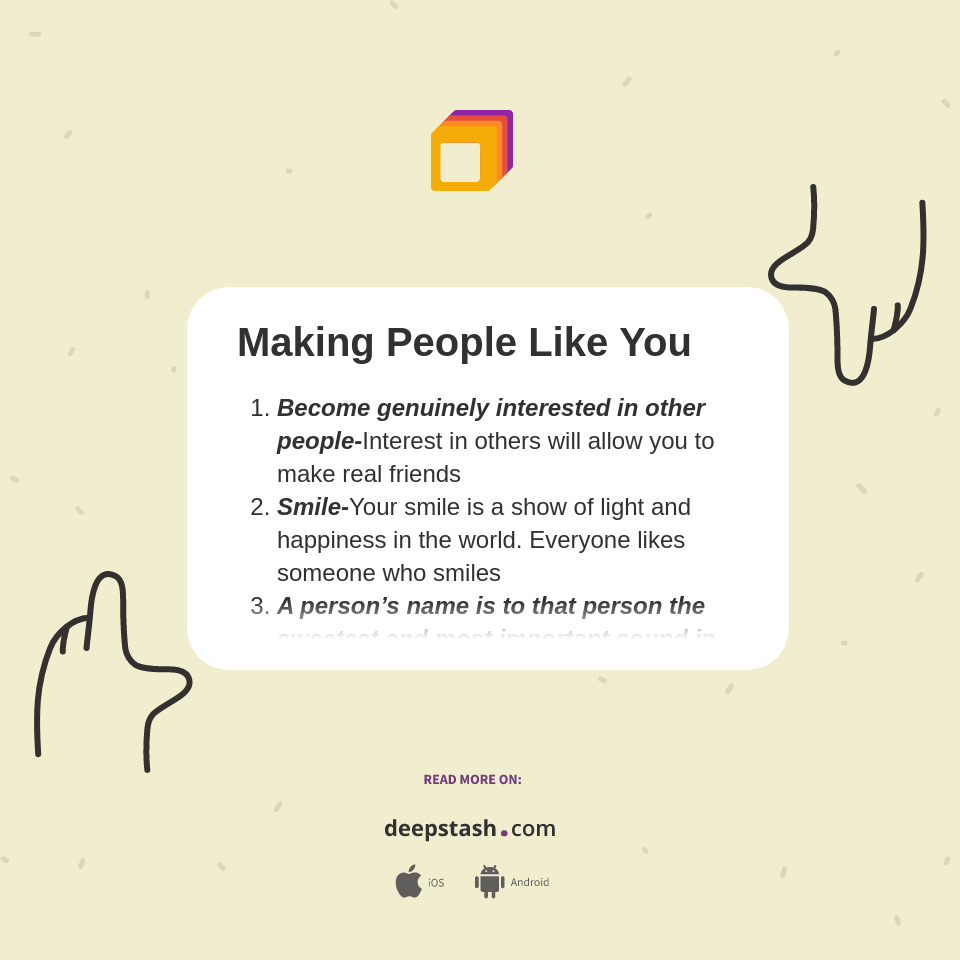 Making People Like You - Deepstash