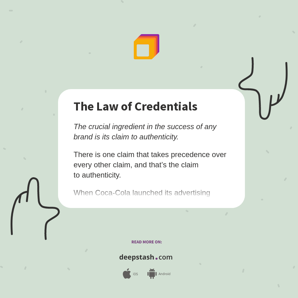 The Law of Credentials - Deepstash