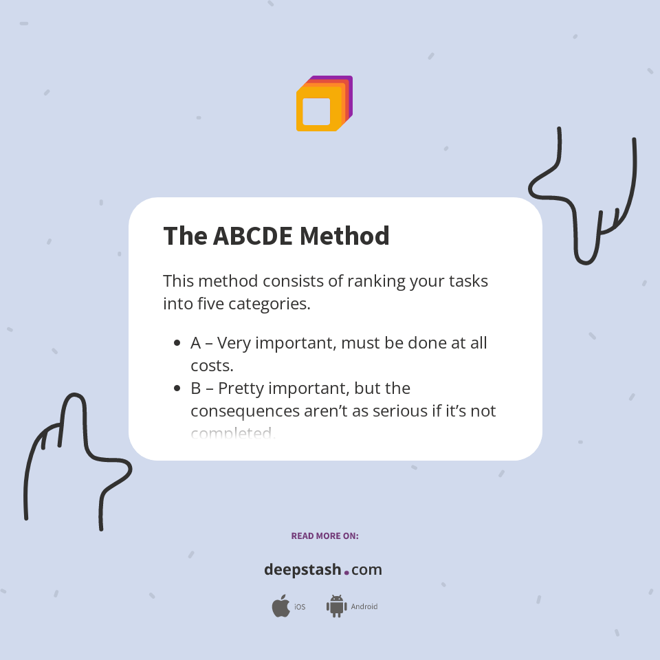The ABCDE Method - Deepstash