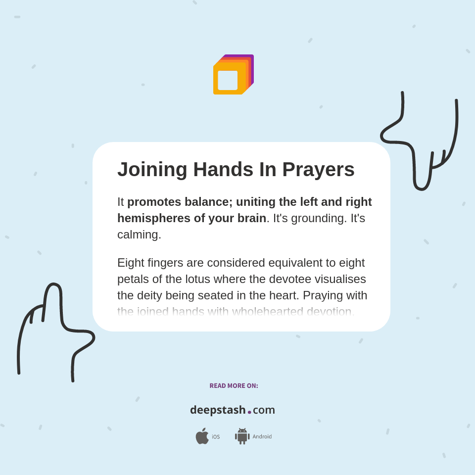 Joining Hands In Prayers - Deepstash