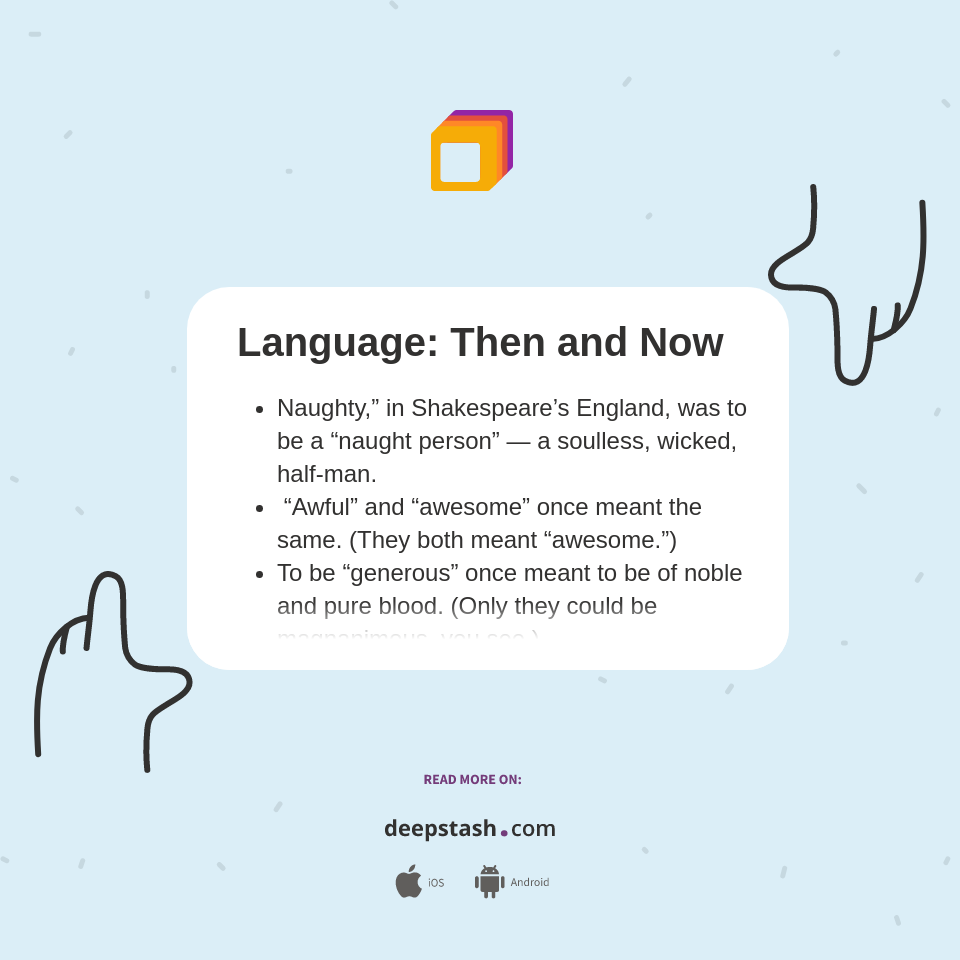 Language: Then and Now - Deepstash
