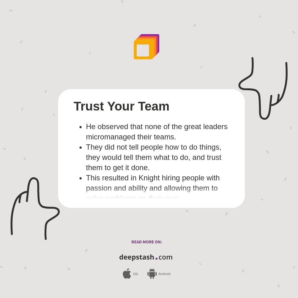 Trust Your Team - Deepstash