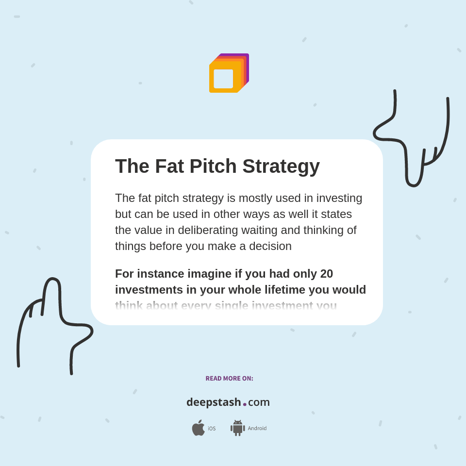 The Fat Pitch Strategy - Deepstash