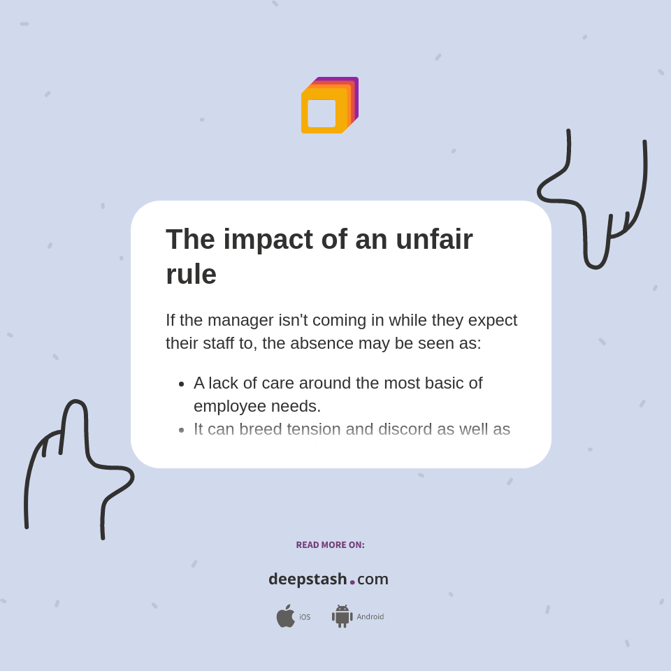 The impact of an unfair rule - Deepstash