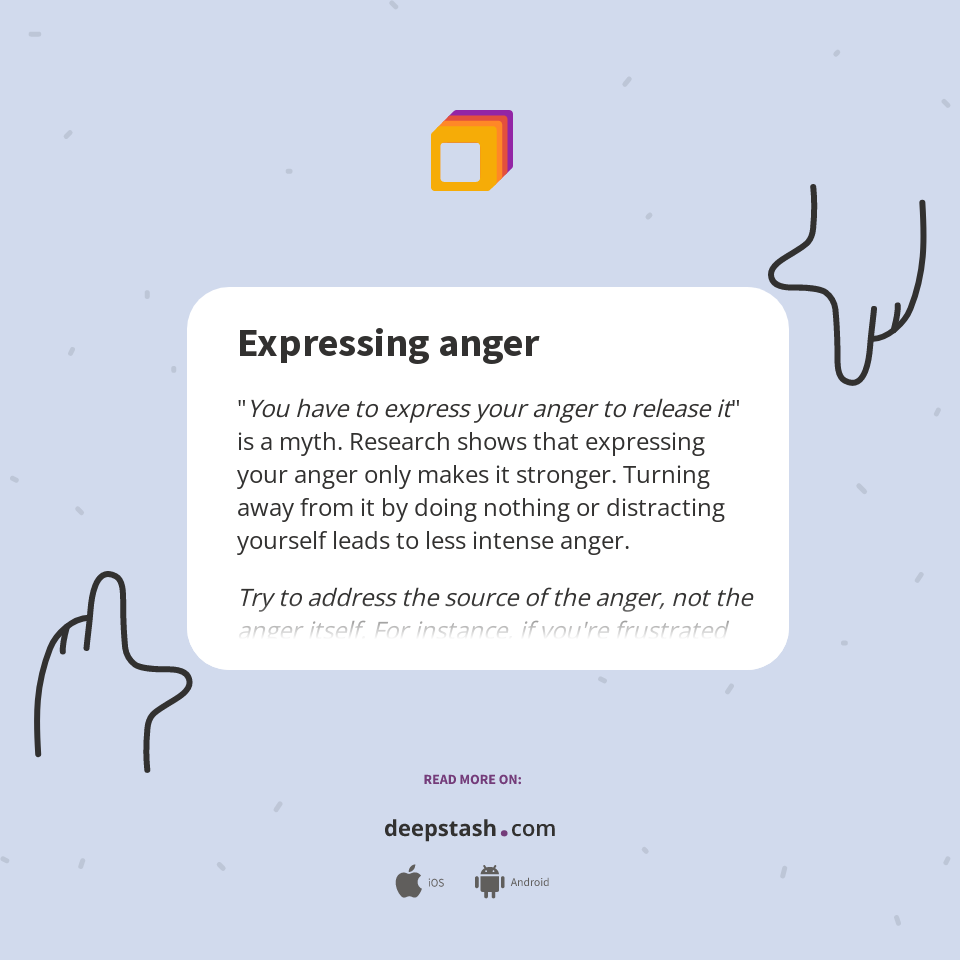 Expressing anger - Deepstash