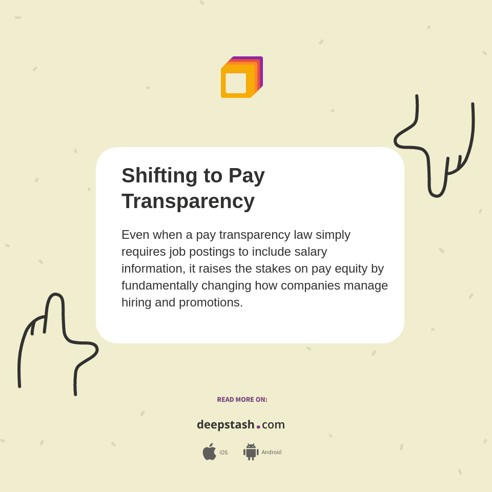 Shifting to Pay Transparency - Deepstash