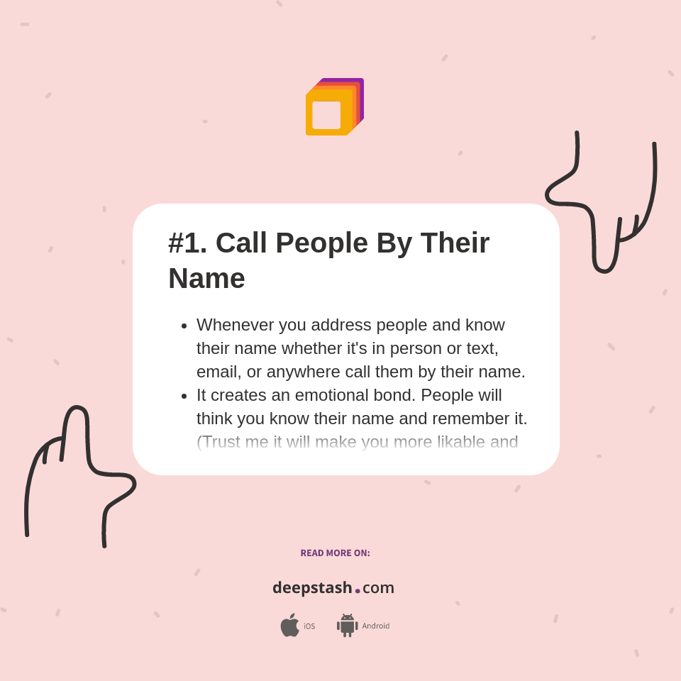 #1. Call People By Their Name - Deepstash