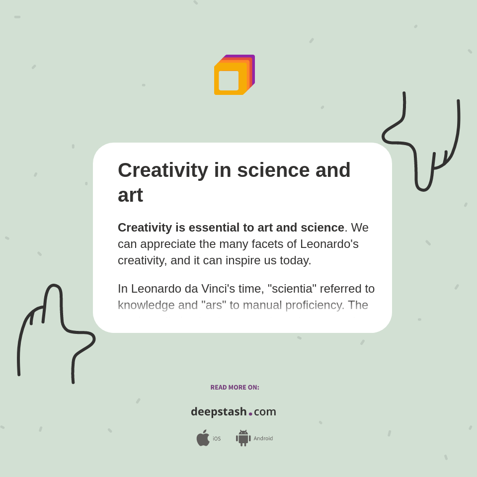 Creativity in science and art - Deepstash