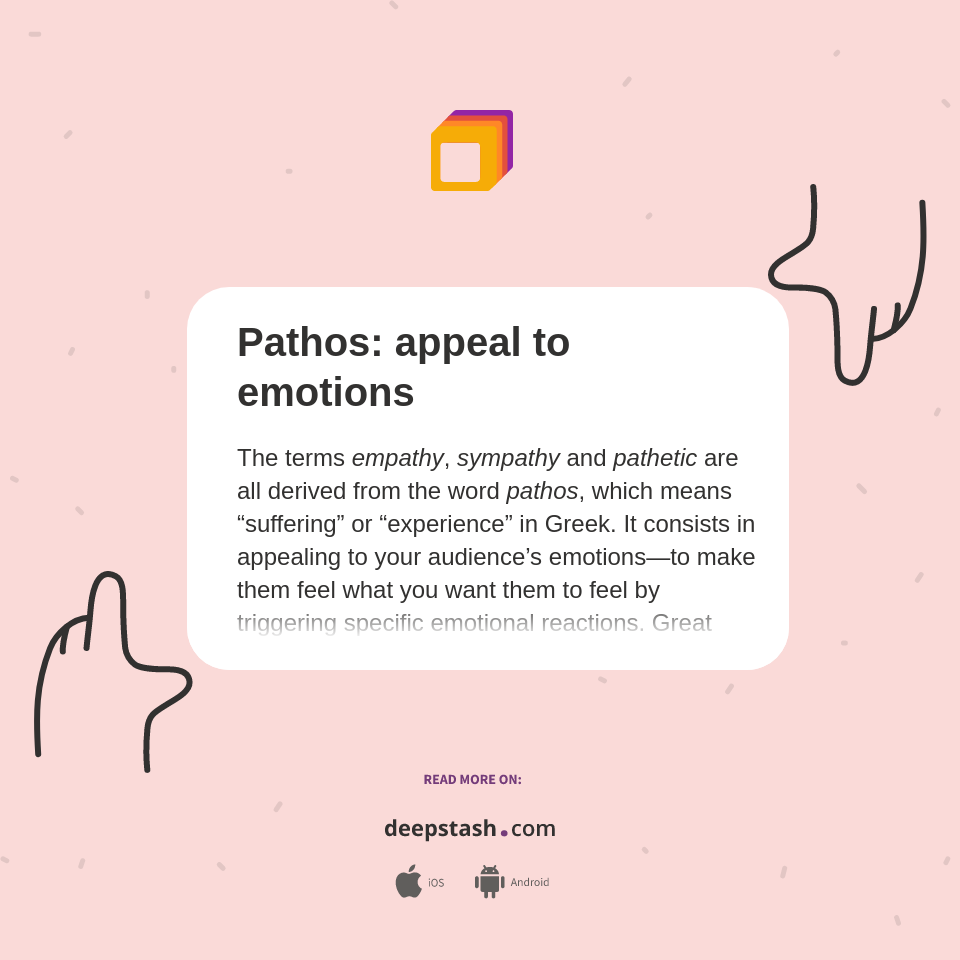 Pathos: appeal to emotions - Deepstash