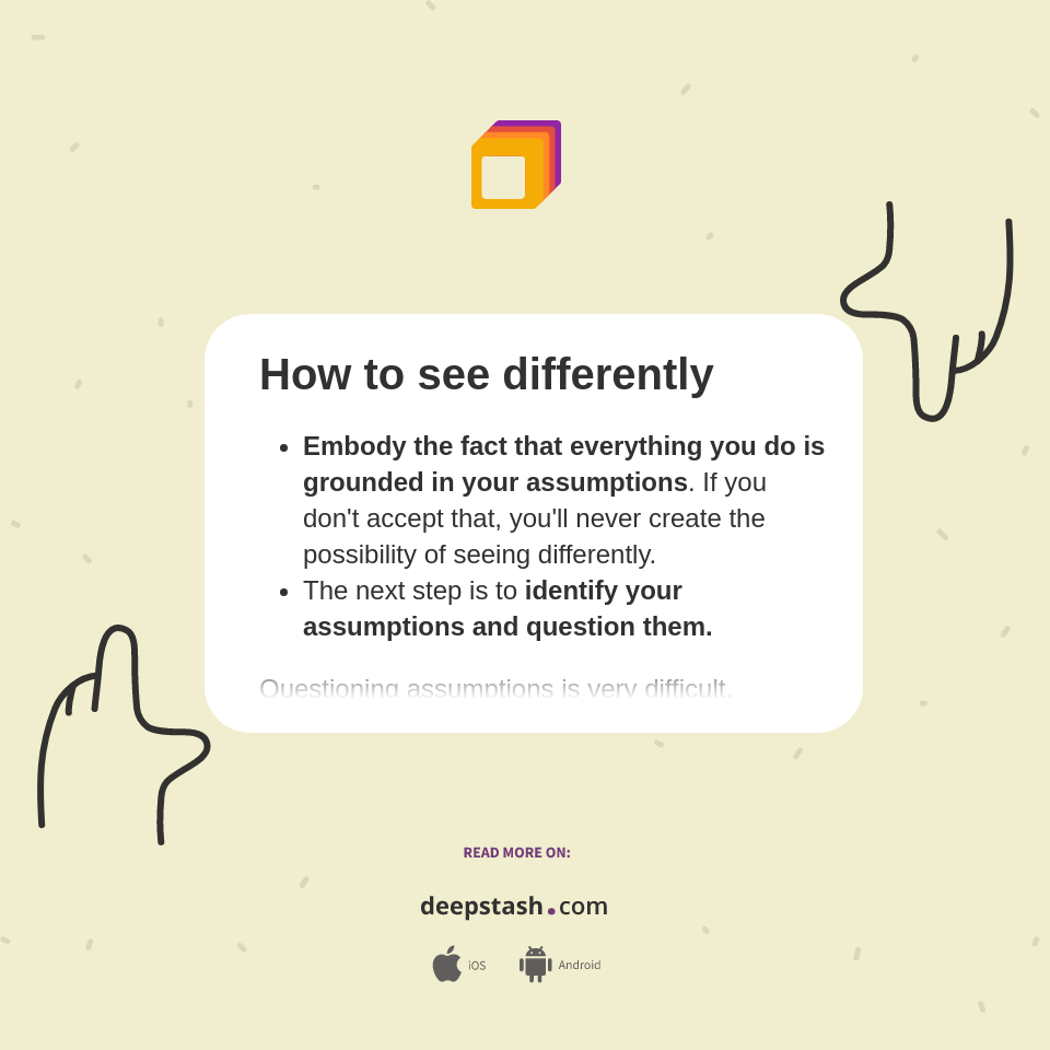 How to see differently - Deepstash